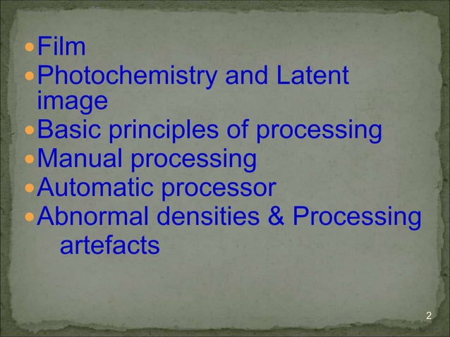 FILM PROCESSING.ppt | Chemistry | Science