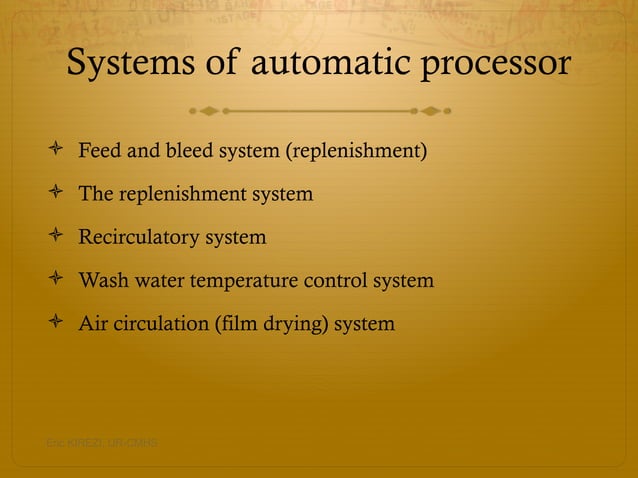 Principles of radiographic film processing | PPT