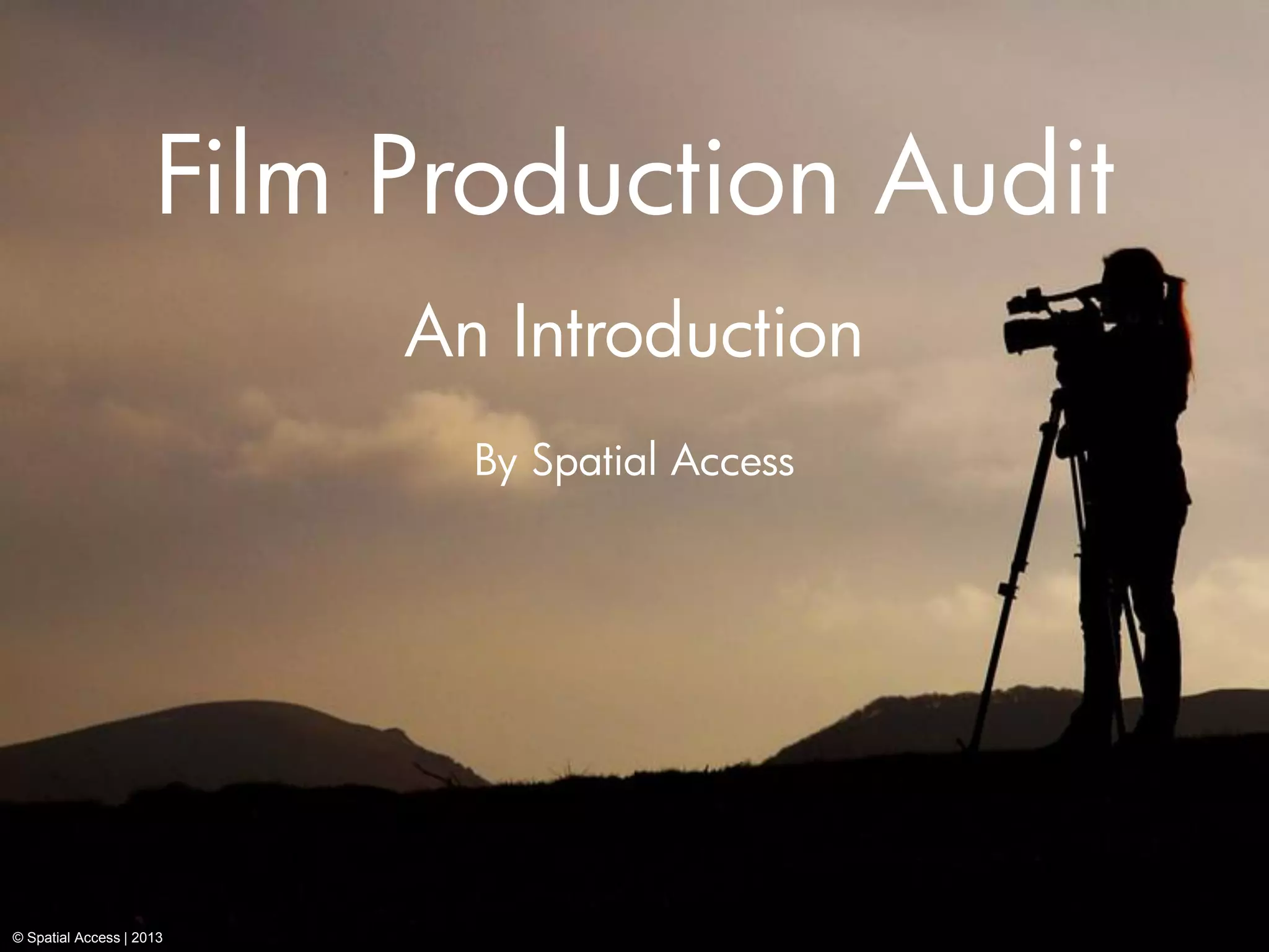 Film Production Audit - An Intro | PDF