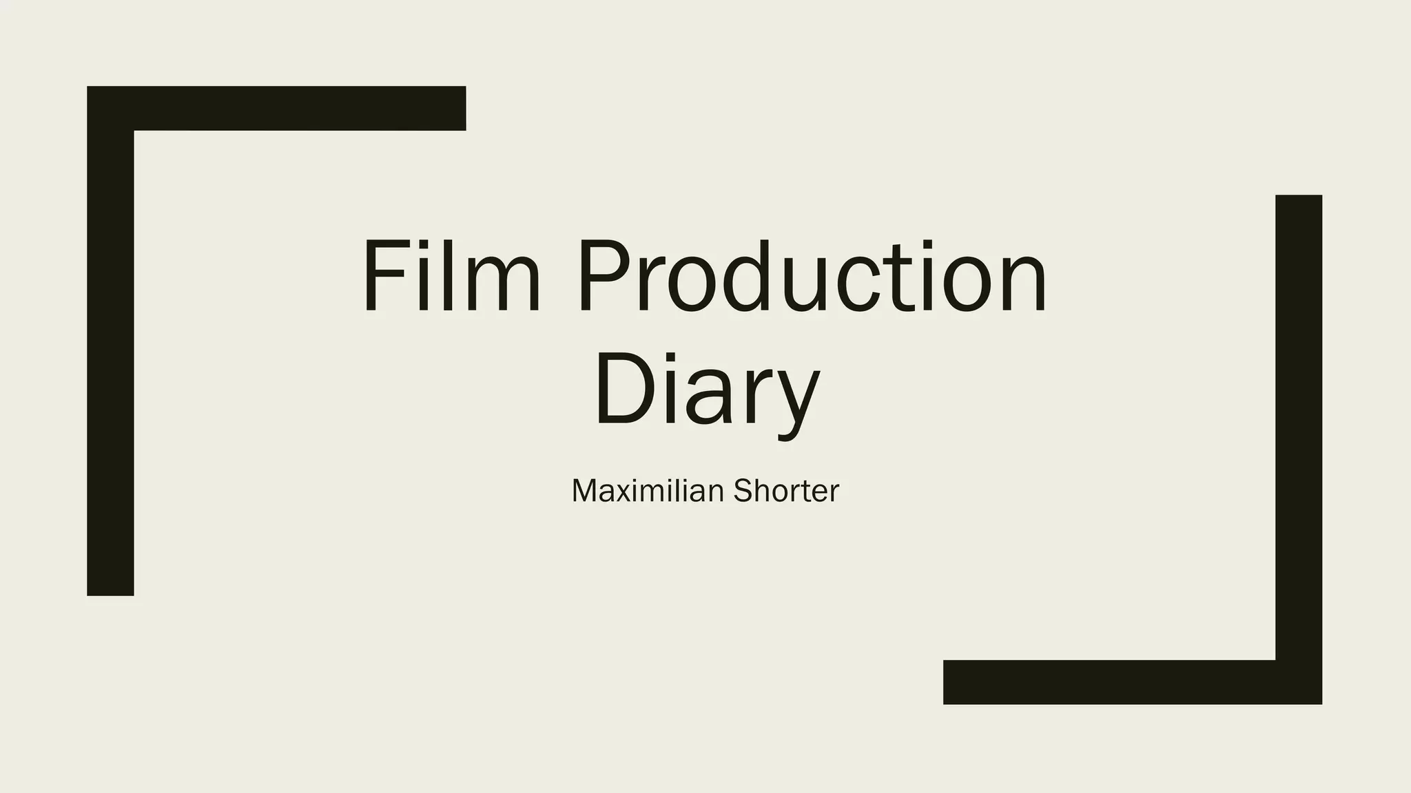 Film production diary | ODP