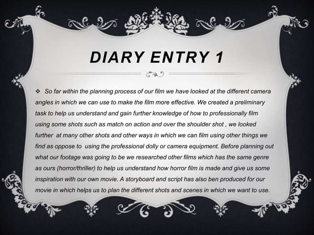 Film production diary | PPT