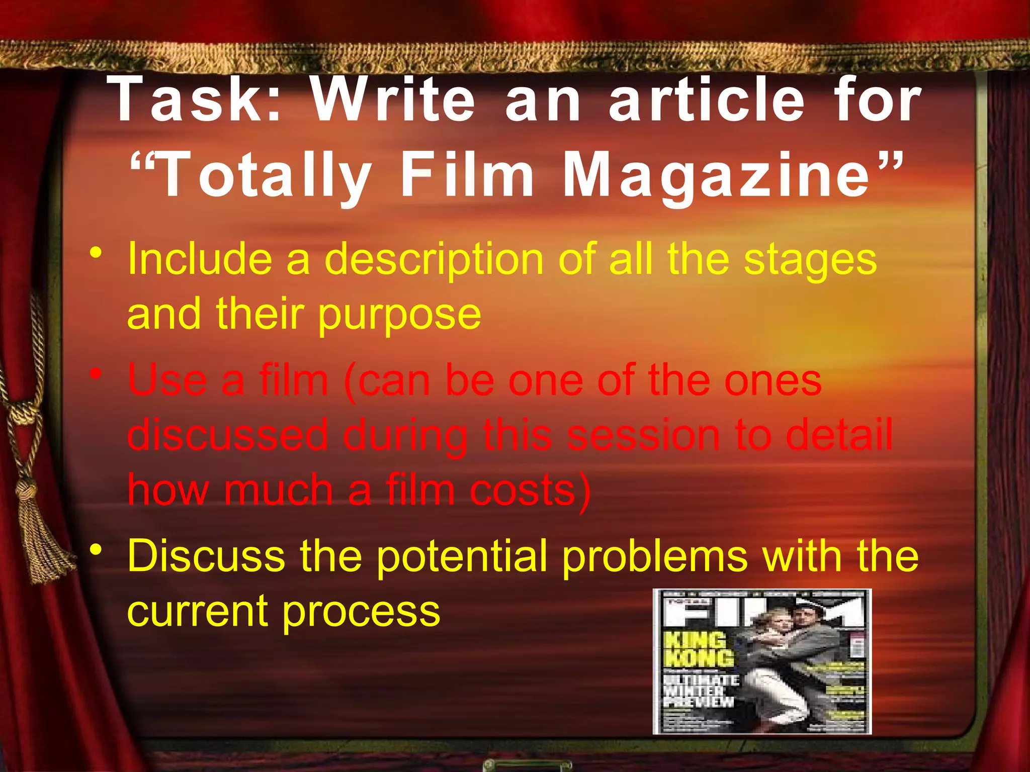 Film production distribution process 11 11 2015 | PPT