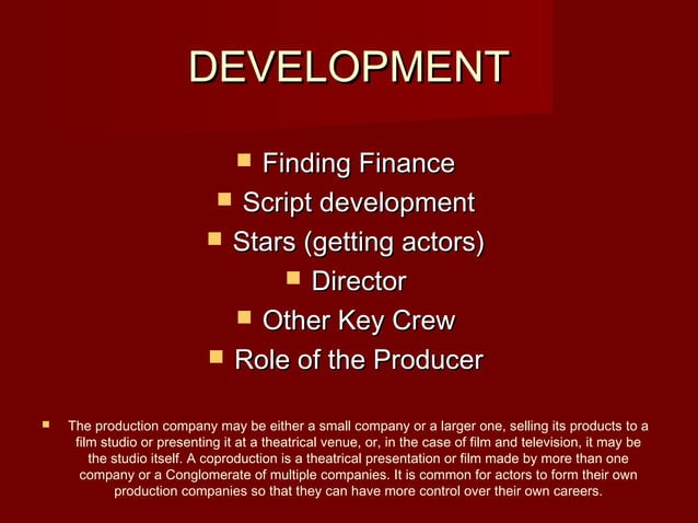 Film production stages | PPT