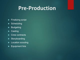 Film production stages | PPTX