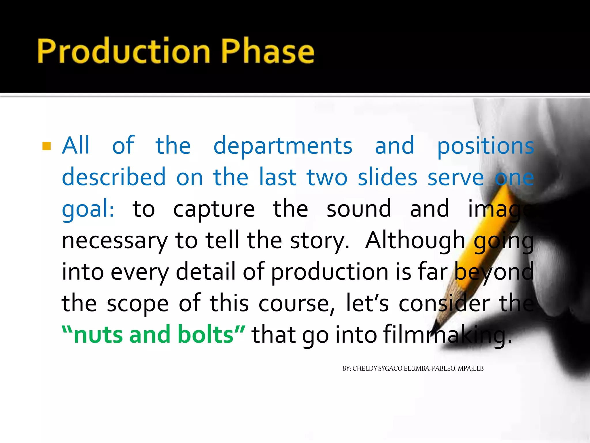 Film production workflow | PPTX