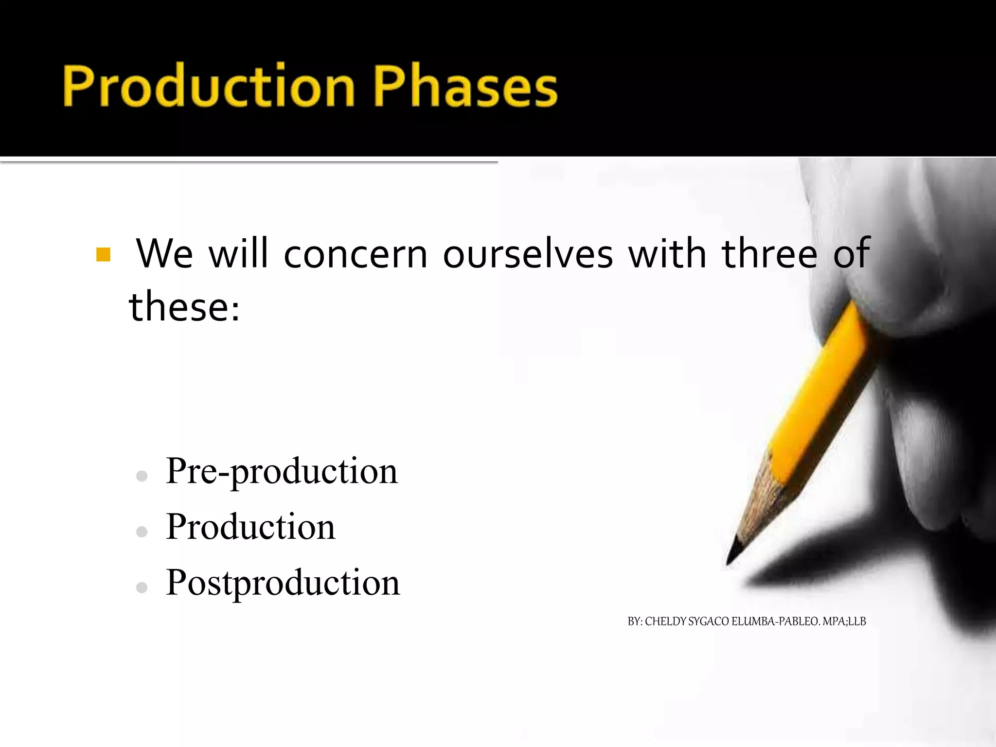 Film production workflow | PPTX
