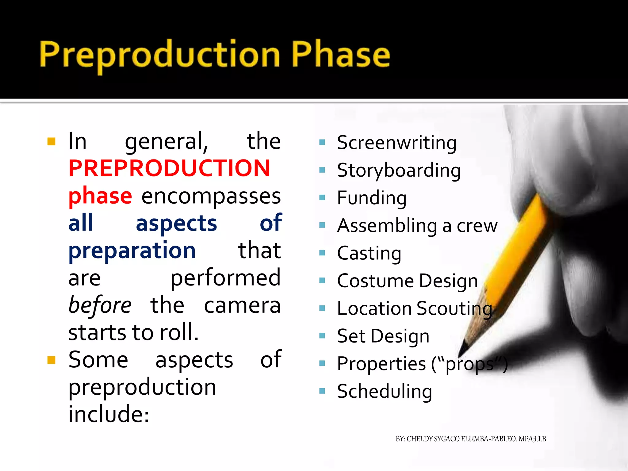 Film production workflow | PPTX