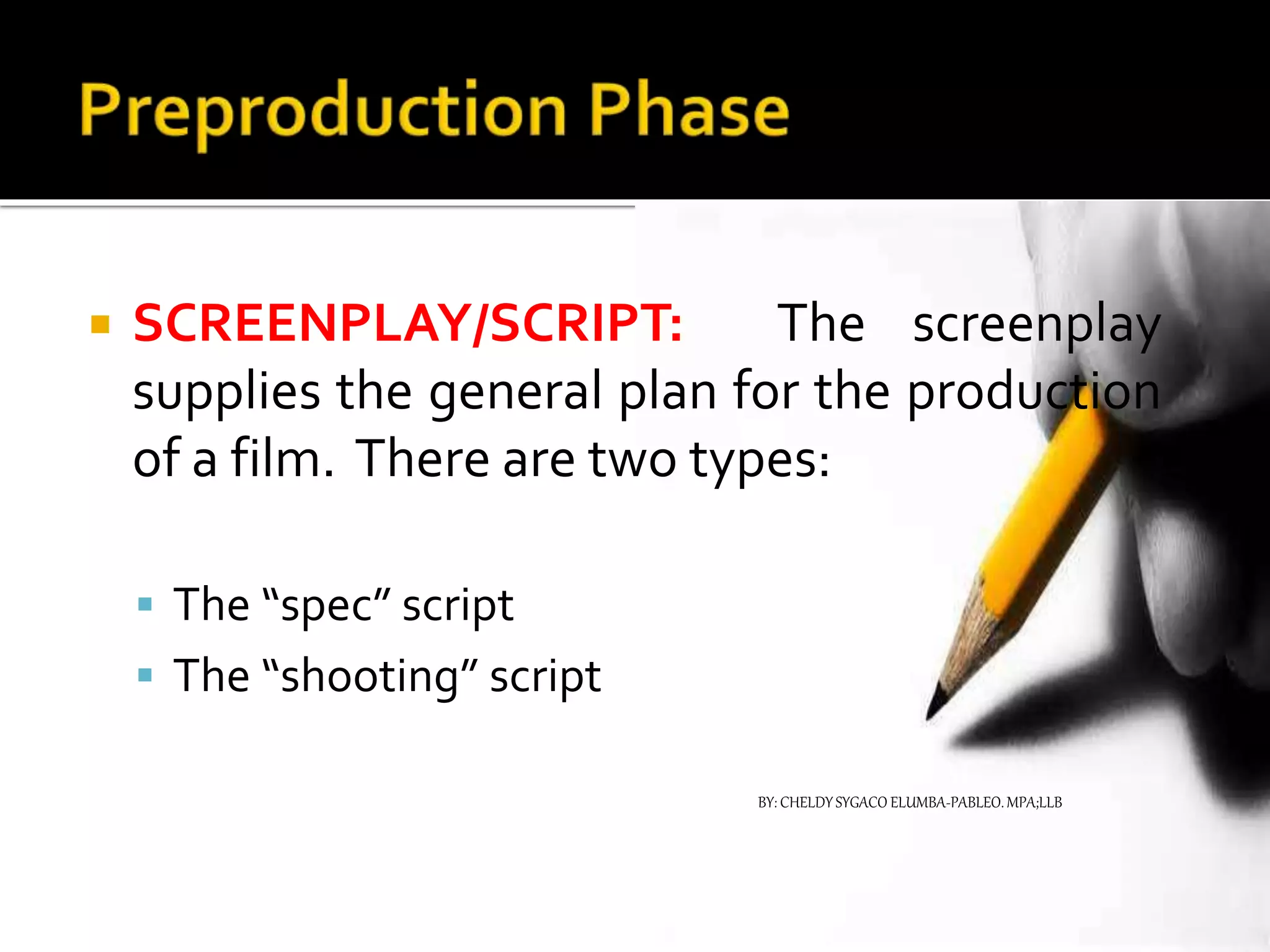 Film production workflow | PPTX