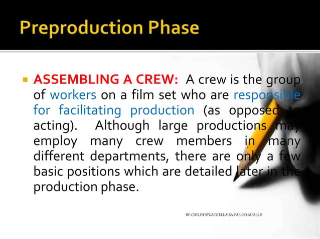 Film production workflow | PPTX