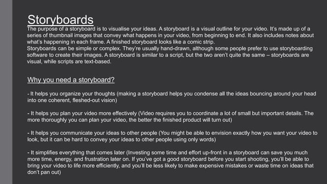 Film proposal and storyboards | PPT