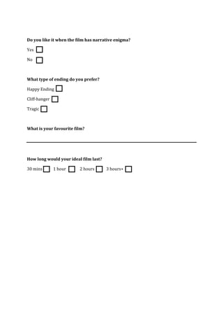 Film questionnaire | DOCX