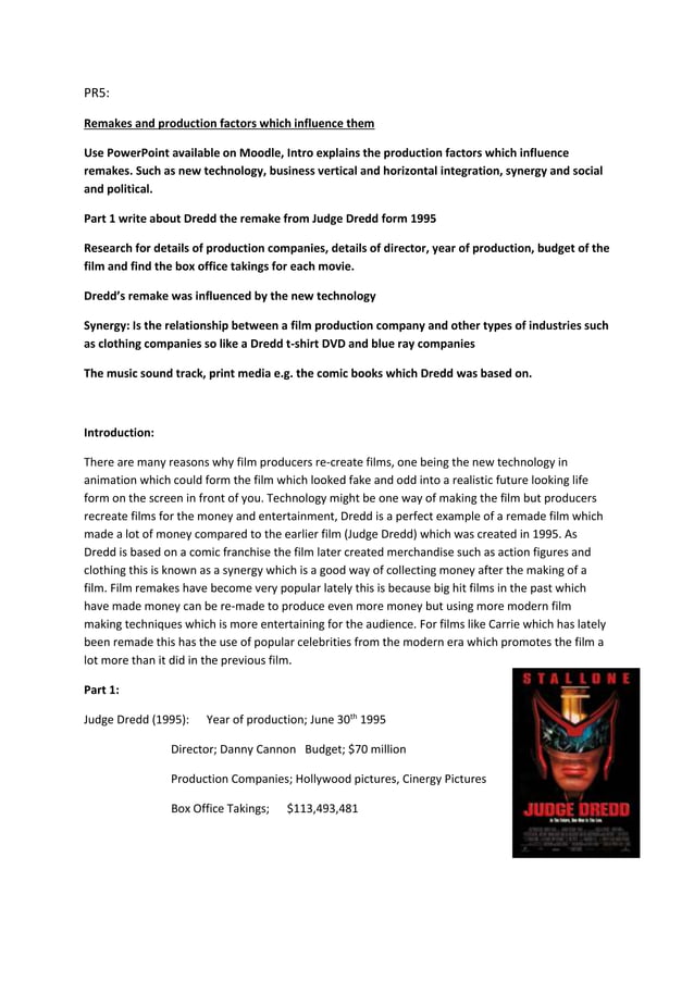 Film remakes in dedd new | DOCX | Computer Animation | Computer Software and Applications