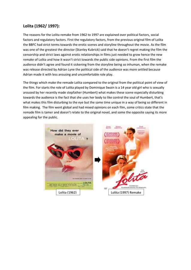 Film remakes in dedd new | DOCX | Computer Animation | Computer Software and Applications