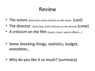 Film review | PPT