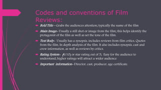 Film review analysis | PPTX