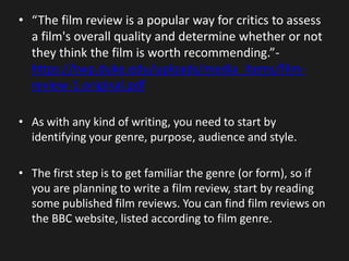 Film reviews | PPTX