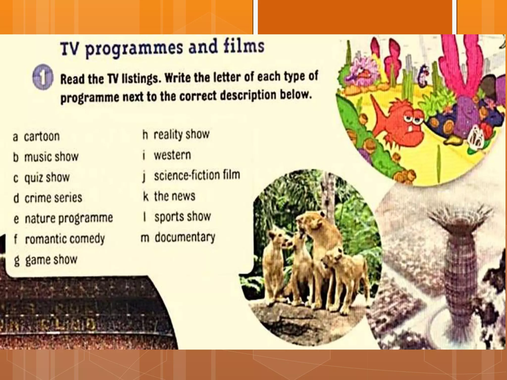 TV PROGRAMMES - VOCABULARY | PPT