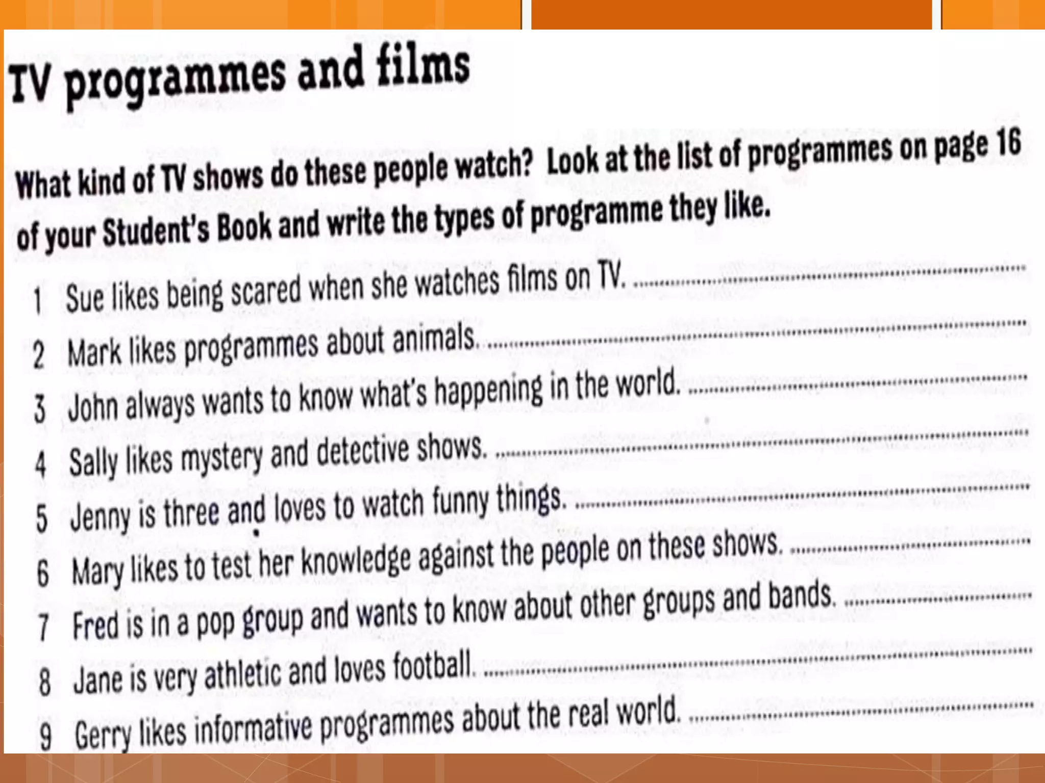 TV PROGRAMMES - VOCABULARY | PPT