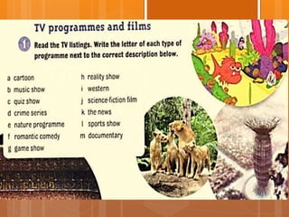 TV PROGRAMMES - VOCABULARY | PPTX