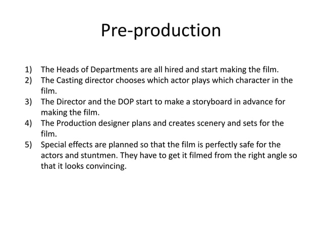 Films the 12 stages of production | PPTX | Screenwriting | Content ...