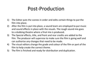 Films the 12 stages of production | PPTX
