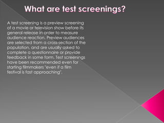 Film screenings | PPTX | Video Production | Content Production