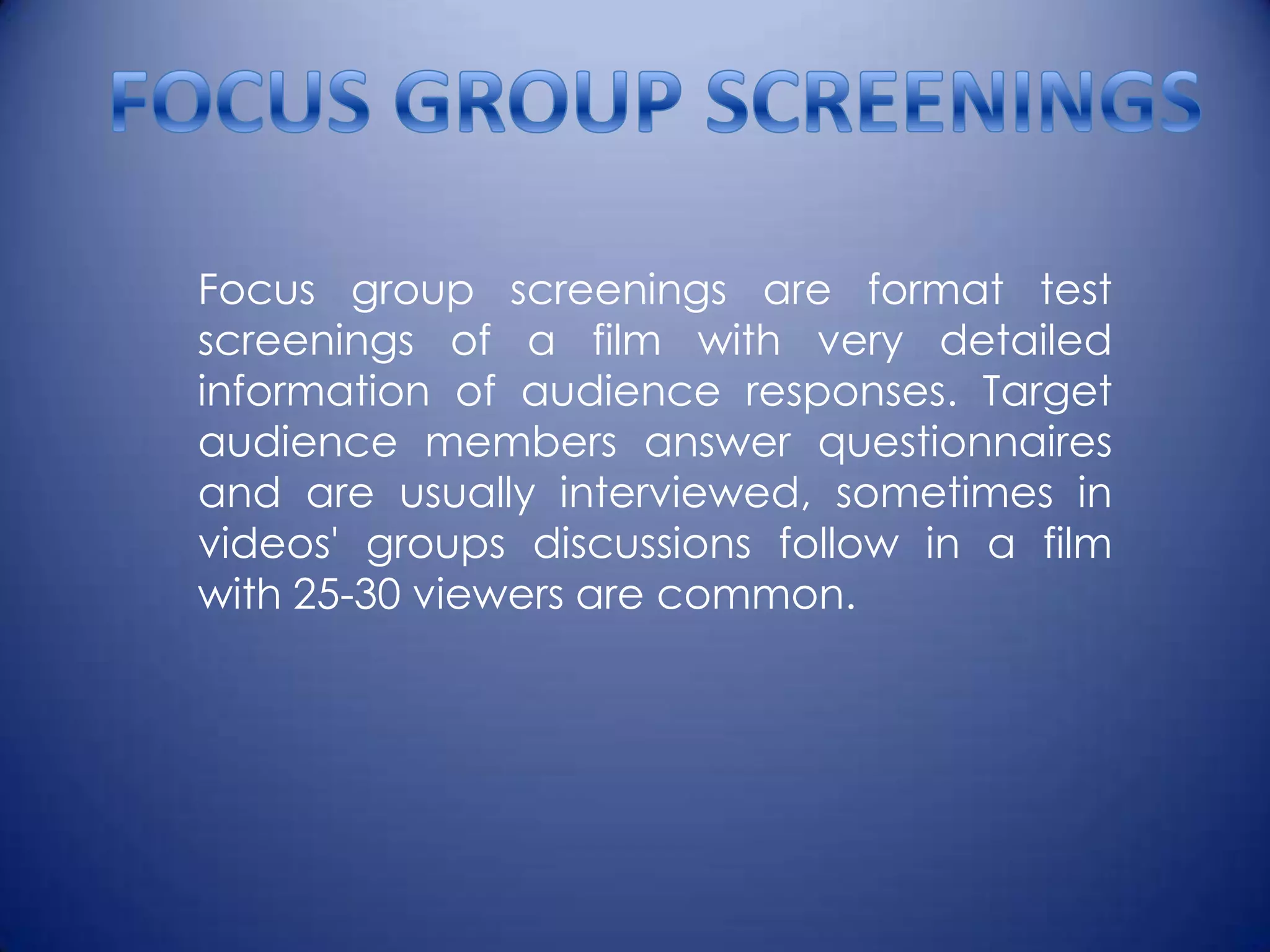 Film screenings | PPT