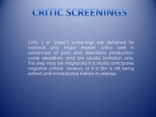 Film screenings | PPT