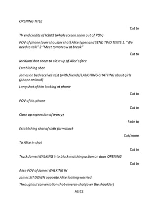 Film script 2 | DOCX | Movies | Entertainment