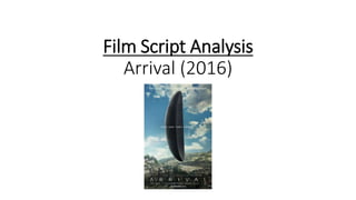 Film script analysis | PPT