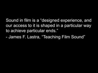 Film sound | PPT