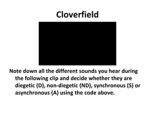 GCSE Film Studies - Sound | PPTX