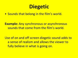 GCSE Film Studies - Sound | PPTX
