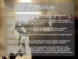 Film Studies Coursework | PPT | Video Production | Content Production