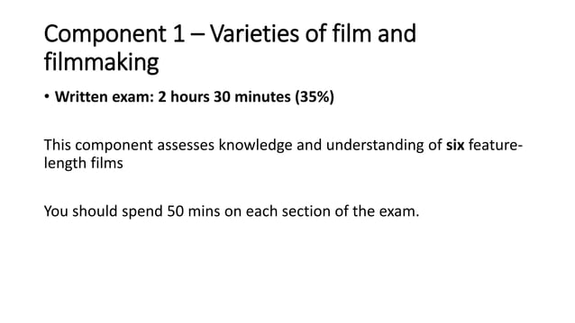 Film studies Course Outline 2019/20 | PPT