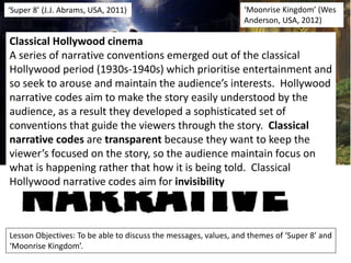 Film studies narrative | PPTX