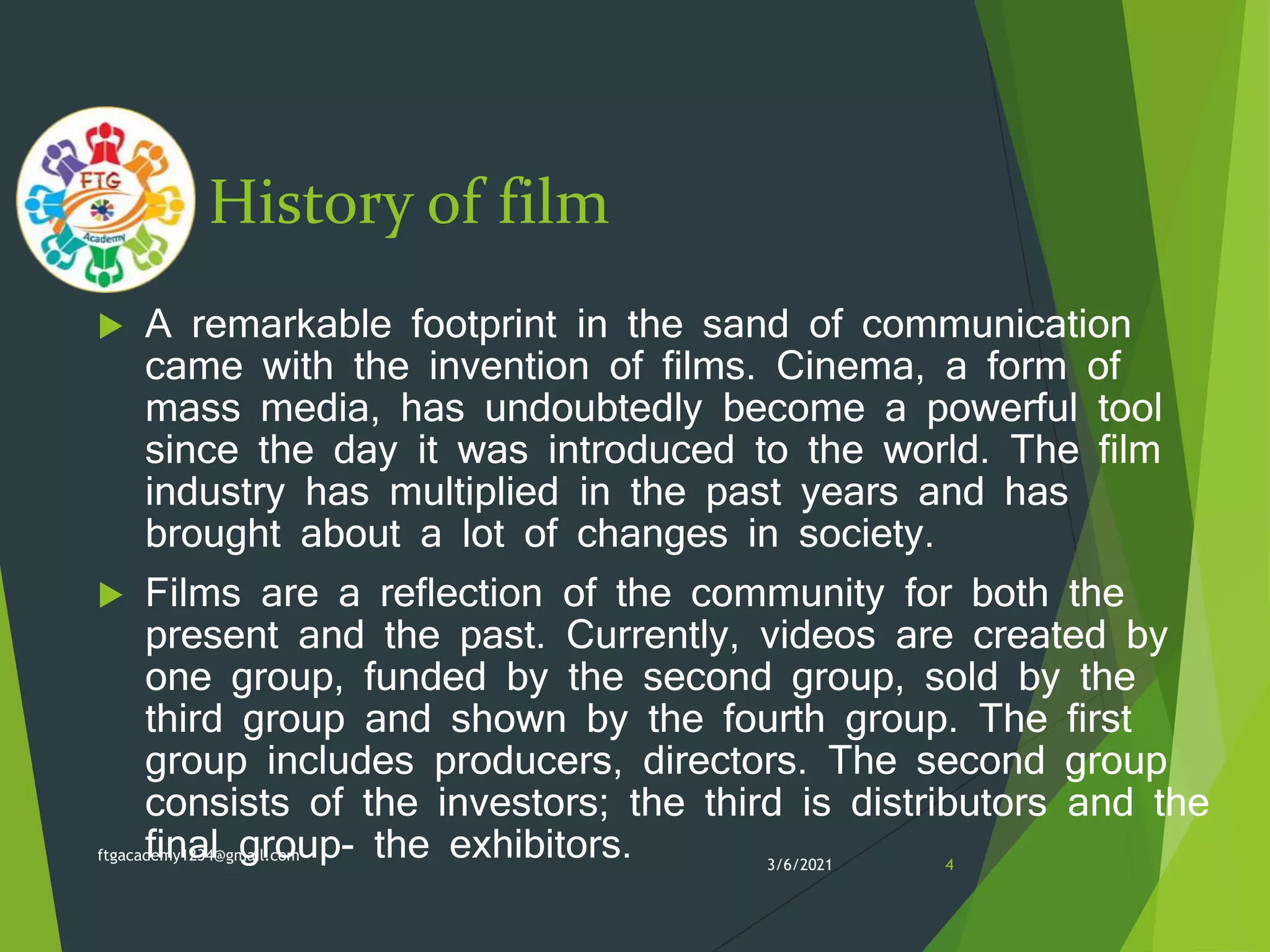 Film studies & production, Module 3 | PPT