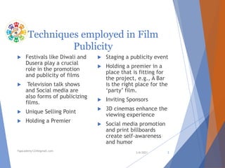 Film studies & Production, Module 4 | PPT
