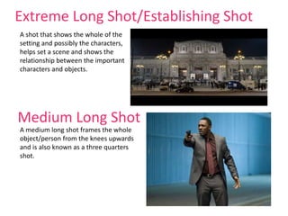 Film Studies - Shot Types - Homework | PPTX