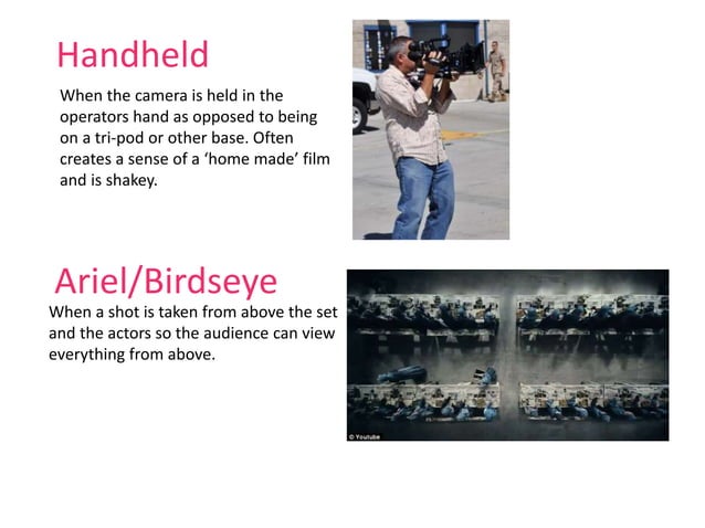Film Studies - Shot Types - Homework | PPT