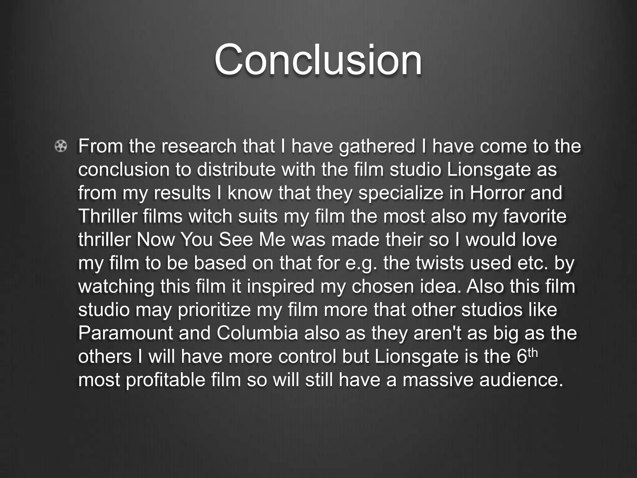 Film studio research | PPTX