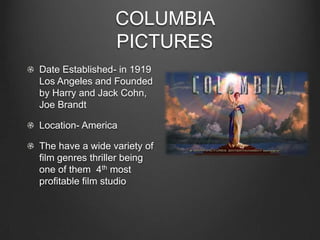 Film studio research | PPTX