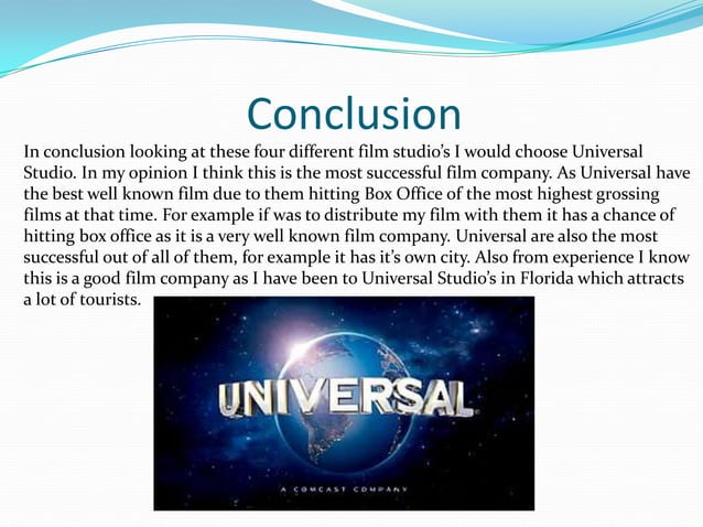 Film studio research | PPTX | Video Production | Content Production