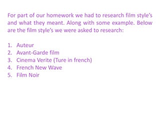 Film style's | PPTX