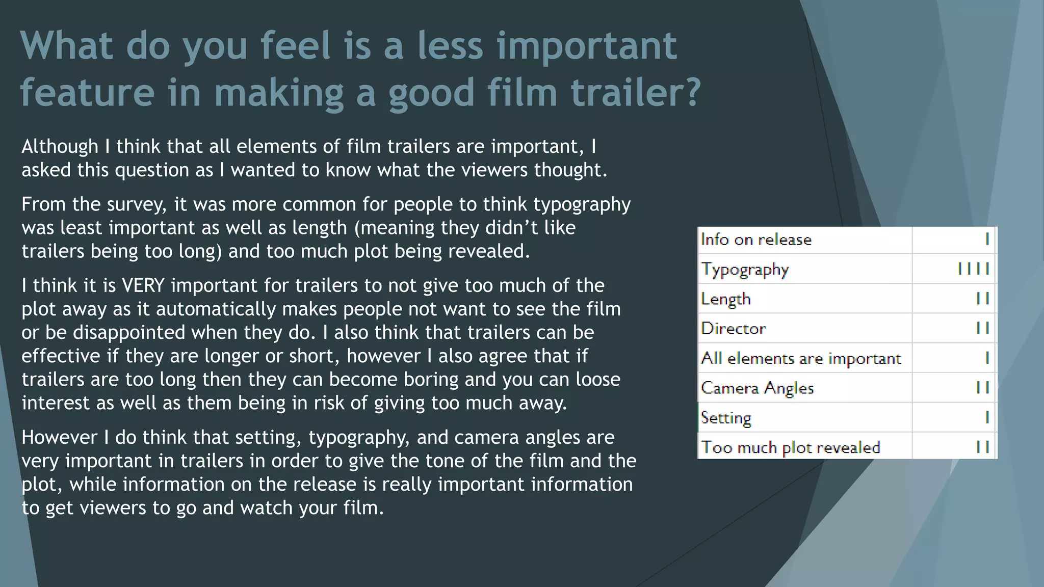 Film survey | PPTX | Video Production | Content Production
