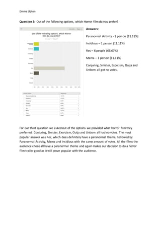 Film survey analysis | DOCX