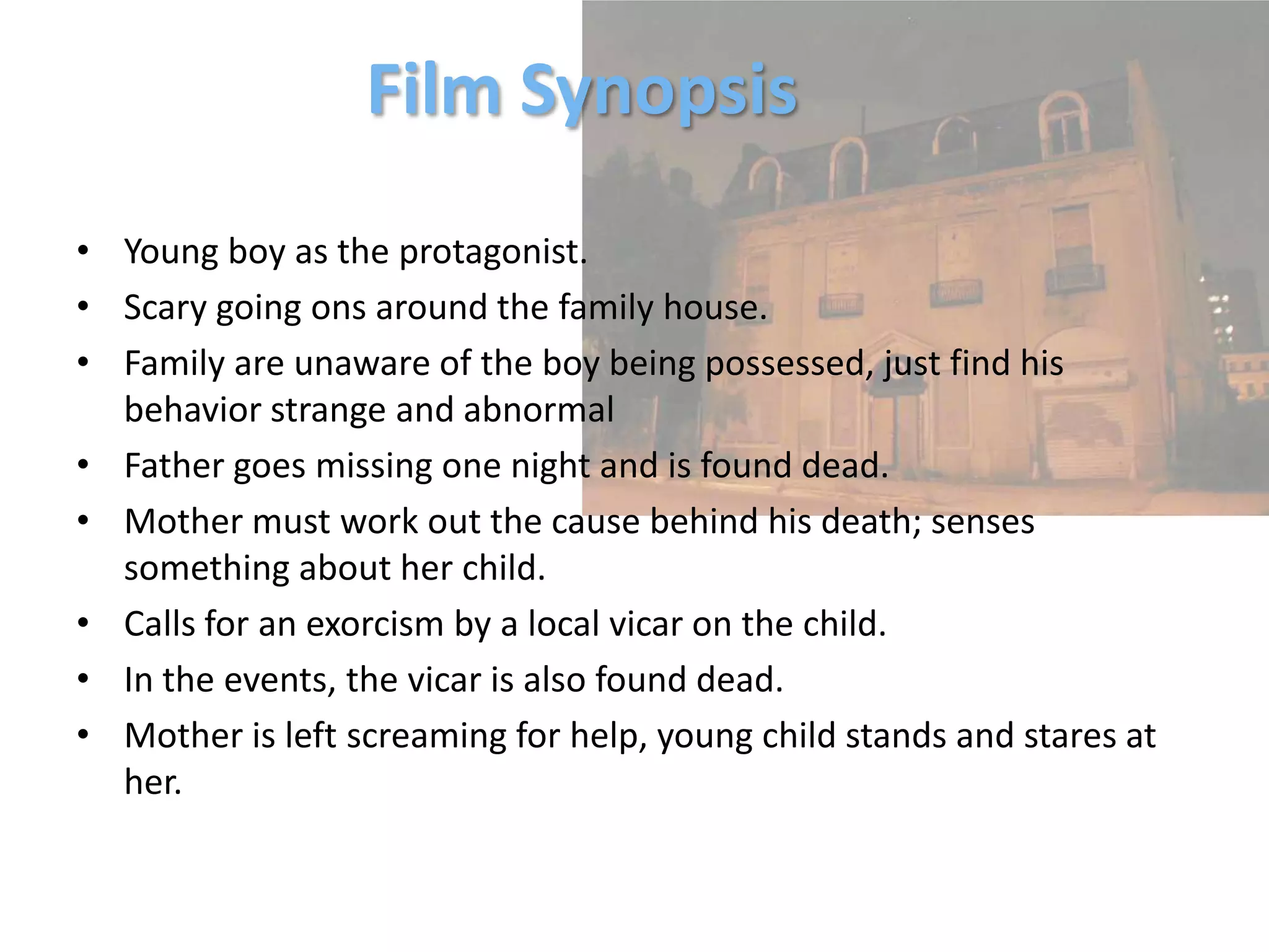 Film synopsis | PPTX