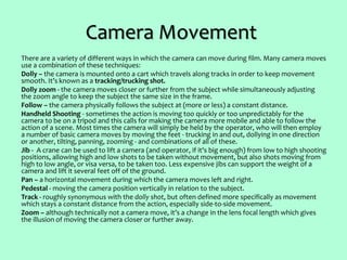 Film Techniques | PPTX