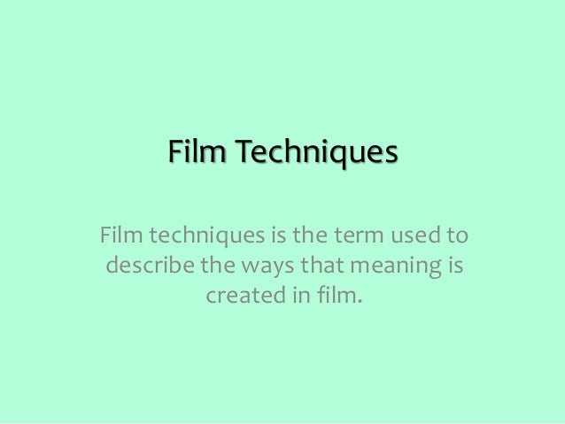 Film Techniques film-techniques