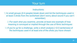 Film Techniques . | PPT